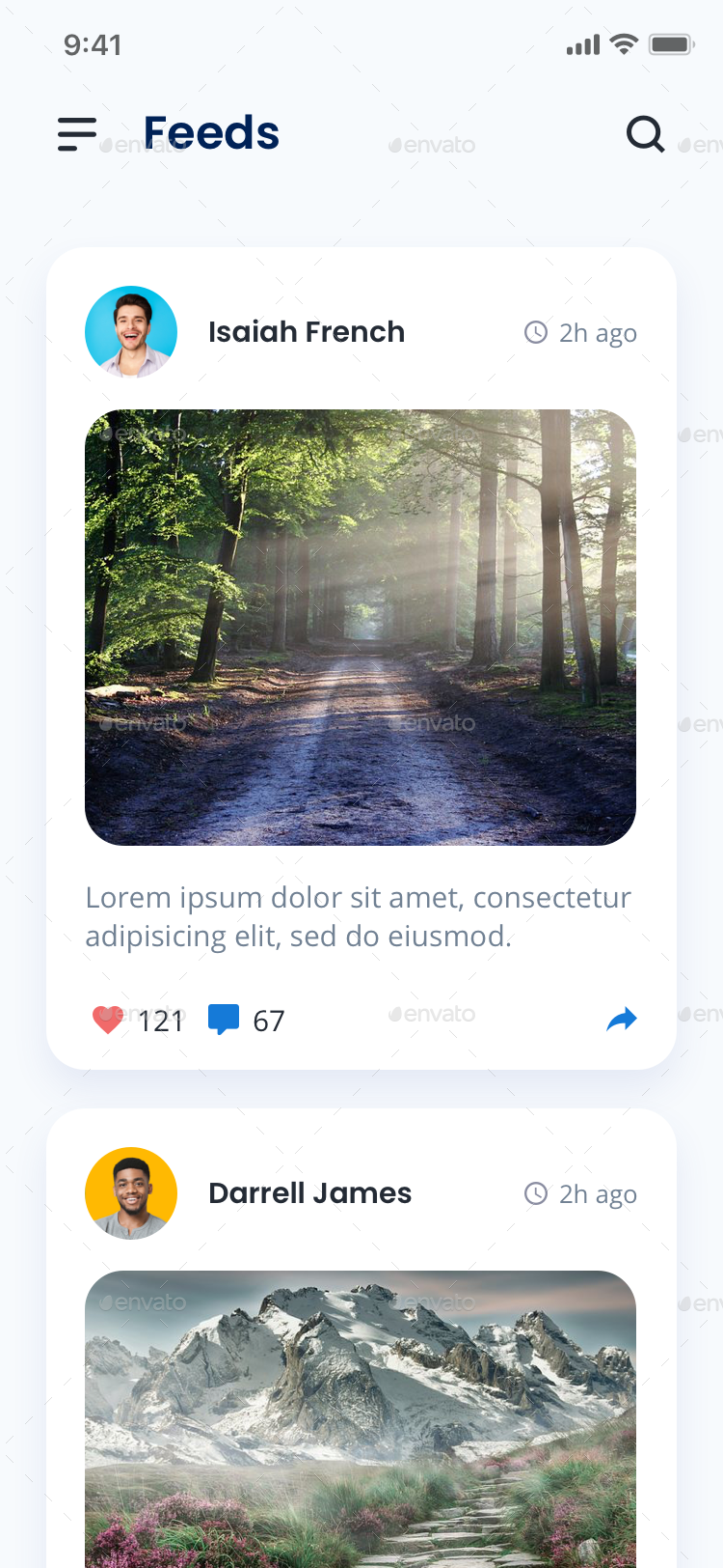 Aavi Mobile App UI Kit, Web Elements | GraphicRiver
